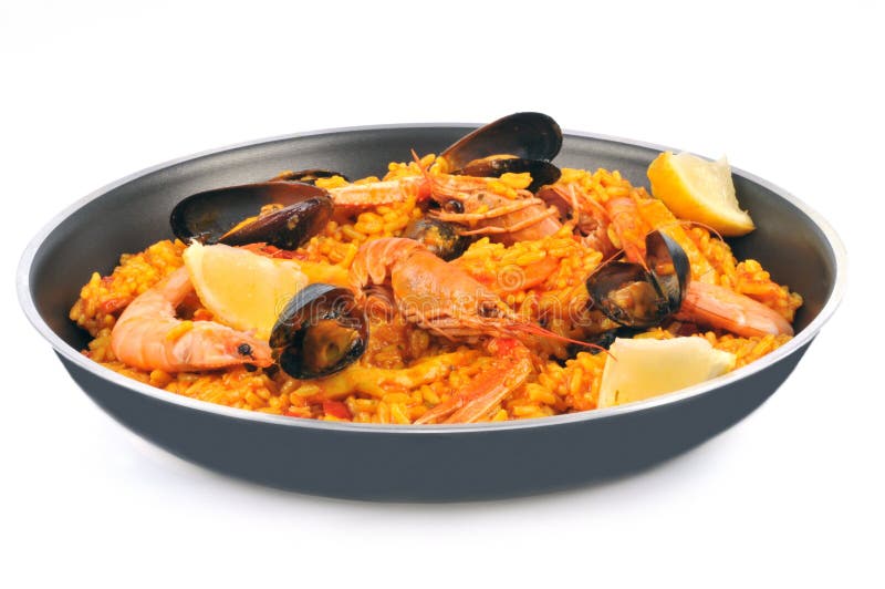 Typical And Delicious Spanish Paella Stock Photo - Image of mussel ...