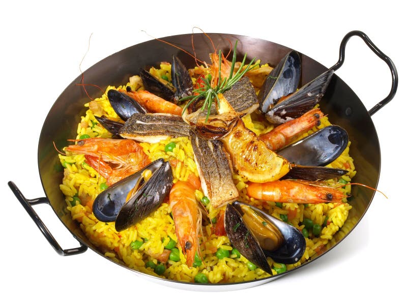 Paella in a Pan stock image. Image of dish, closeup - 146896547