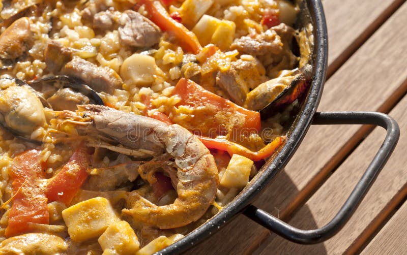 Paella rice stock image. Image of chicken, fire, food - 22513727