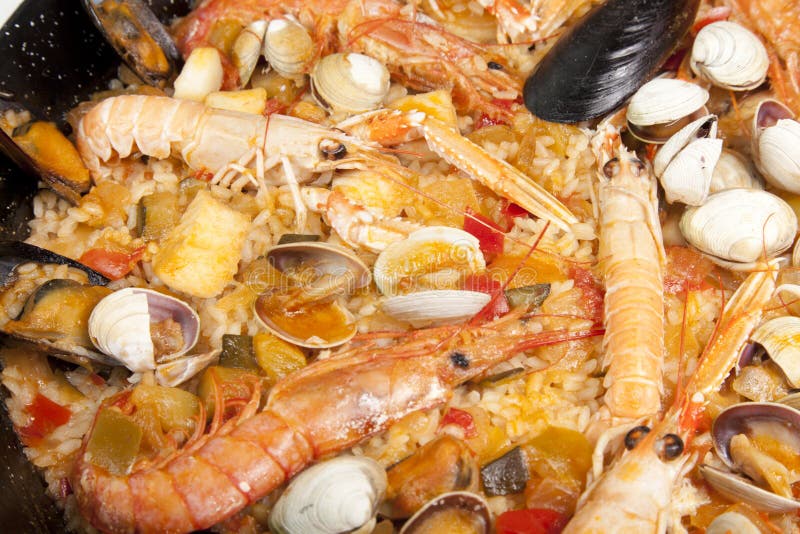 Paella rice stock image. Image of food, paella, cooked - 27235801