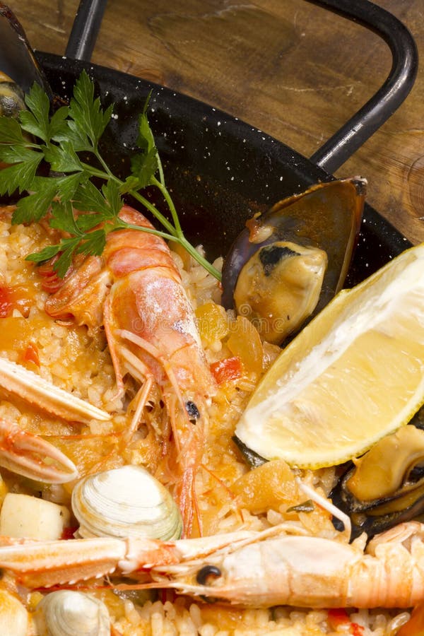 Paella rice stock image. Image of cooked, grain, rice - 27235979