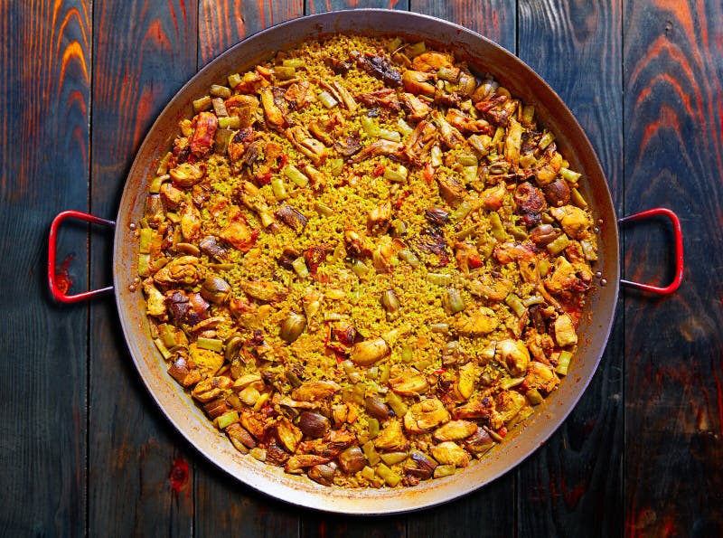 Paella Mediterranean Rice Food in Balearic Islands Stock Image - Image ...