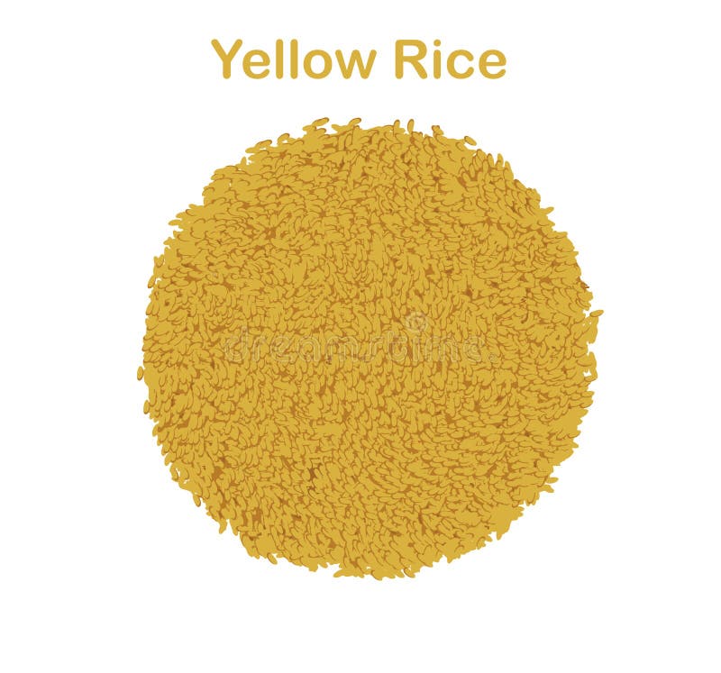 Yellow Rice Sketch Vector Icon for Mexican Cuisine Food Menu Design ...