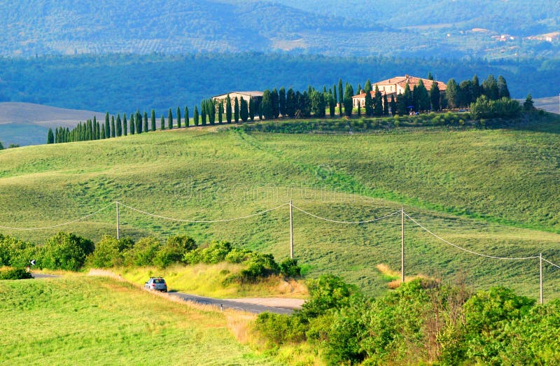 Paesaggio Collinare in Toscana Immagine Stock - Immagine di panorama ...