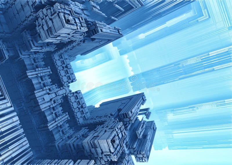 Paesaggio futuristico illustrazione di stock. Illustrazione di ...