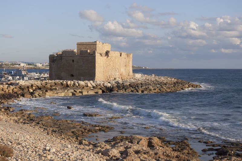 Pafos castle stock photo. Image of fortified, ancient - 84189820