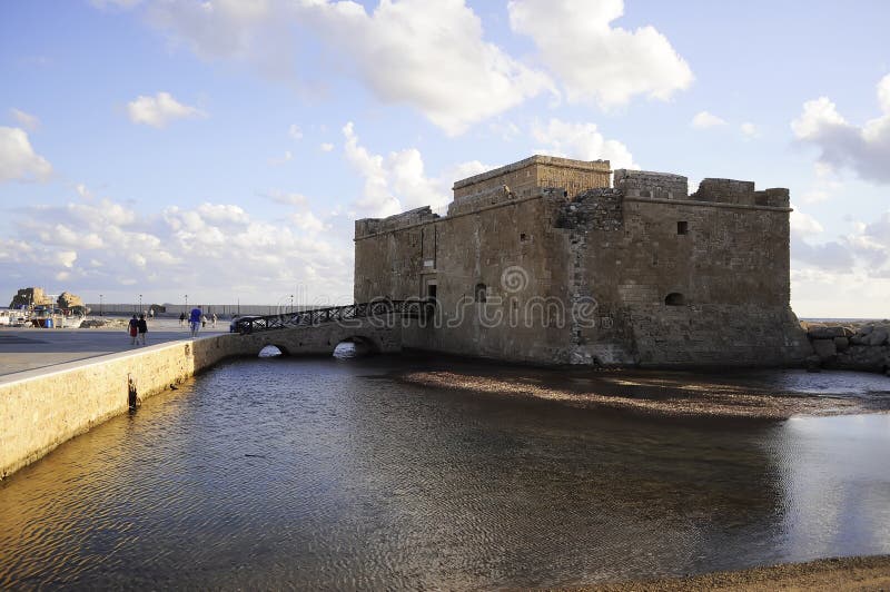Pafos castle editorial stock photo. Image of famous, landmark - 87393213