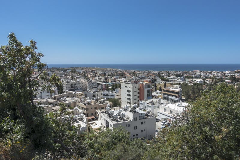 Pafos , view from the top editorial photo. Image of panorama - 114015841