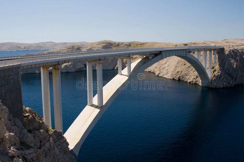 Pag bridge stock photo. Image of sailing, connection - 15565940