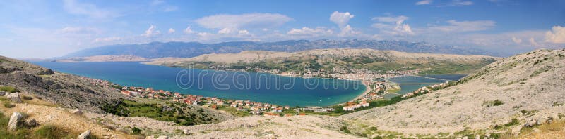 Pag City stock photo. Image of stone, rocky, hill, rock - 14853006