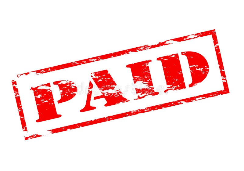 Pagado stock de ilustración. Ilustración de palabra, tres - 19659341