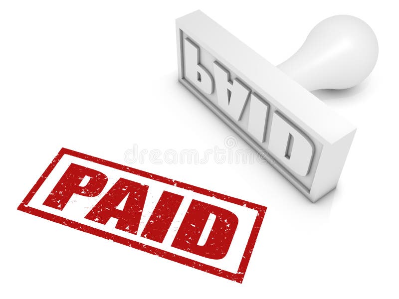 Utiliza El Sello Pagado Rojo Stock de ilustración - Ilustración de rojo ...