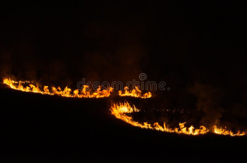 Pagan fire circles, night stock photo. Image of burn - 175710128