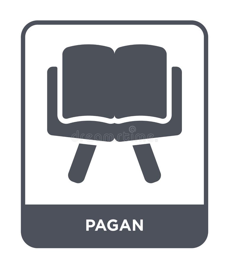 Pagan Icon in Trendy Design Style. Pagan Icon Isolated on White ...