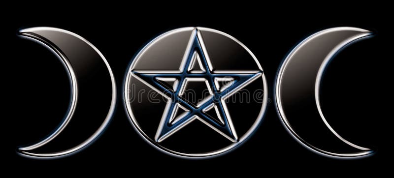Pagan Moon Phases - Black )O( Stock Illustration - Illustration of ...