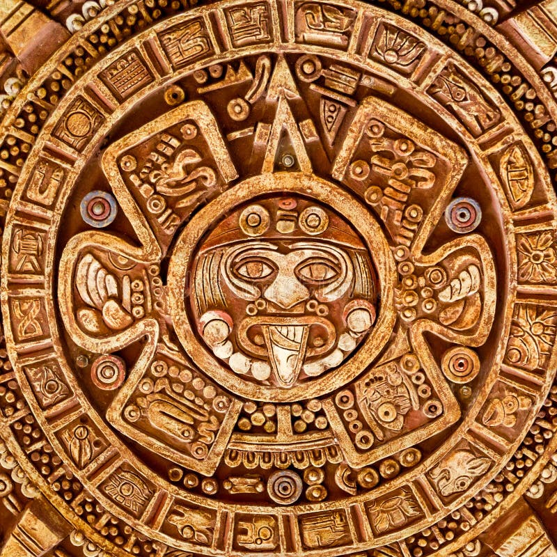 Pagan Ornament of a Tribe Maya Texture Stock Image - Image of facade ...