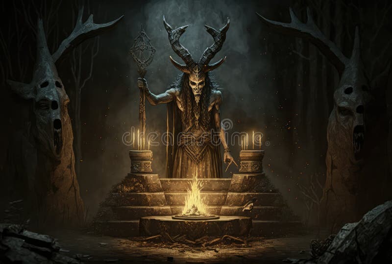 Pagan Priest in an Ancient Temple. Generative AI Stock Photo - Image of ...