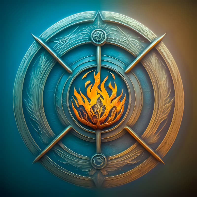 A Colorful Amulet 3D Design with No Intrinsic Meaning - Fire Symbol ...