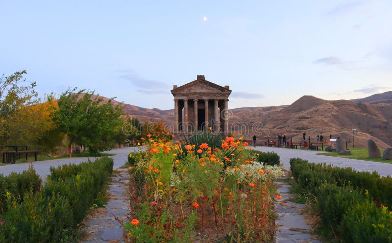 Pagan Temple of Garni in Armenia Stock Photo - Image of building ...