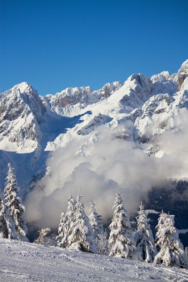 Paganella ski stock image. Image of skiers, snow, italy - 37691631