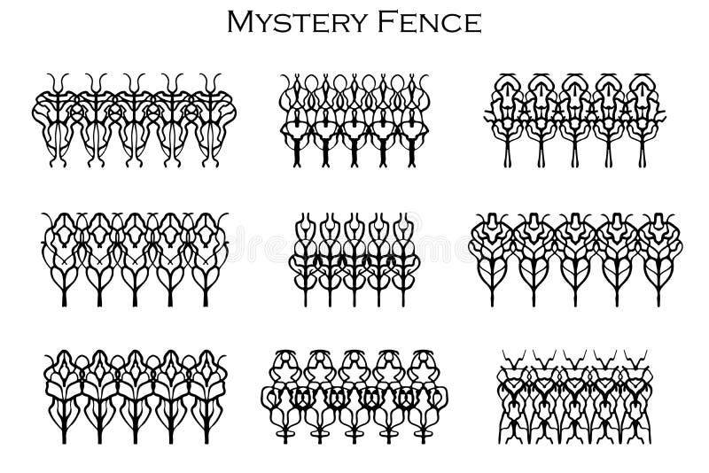 Assorted Spooky Cemetery Fence Silhouettes. Scary, Haunted and Spooky ...