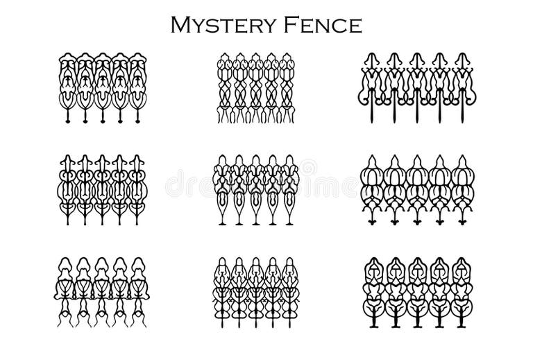 Assorted Spooky Cemetery Fence Silhouettes. Scary, Haunted and Spooky ...