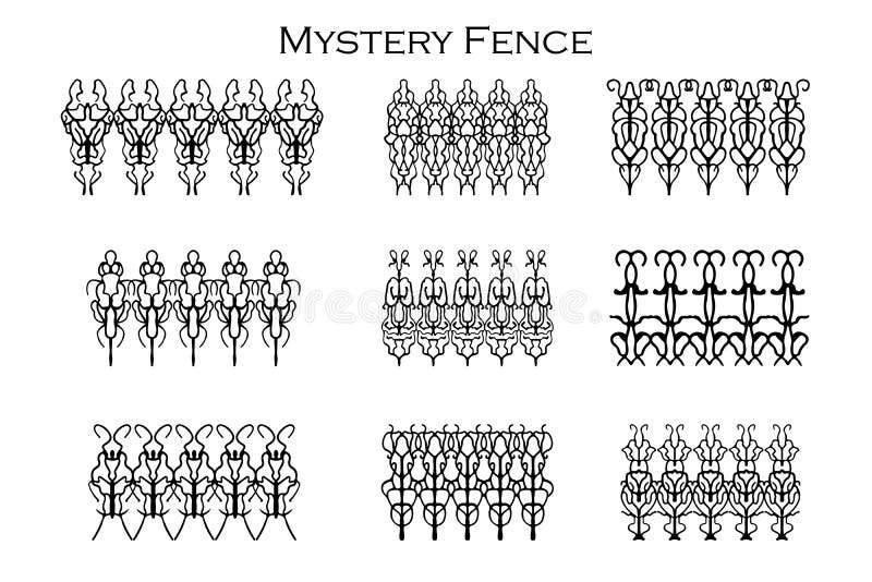 Assorted Spooky Cemetery Fence Silhouettes. Scary, Haunted and Spooky ...