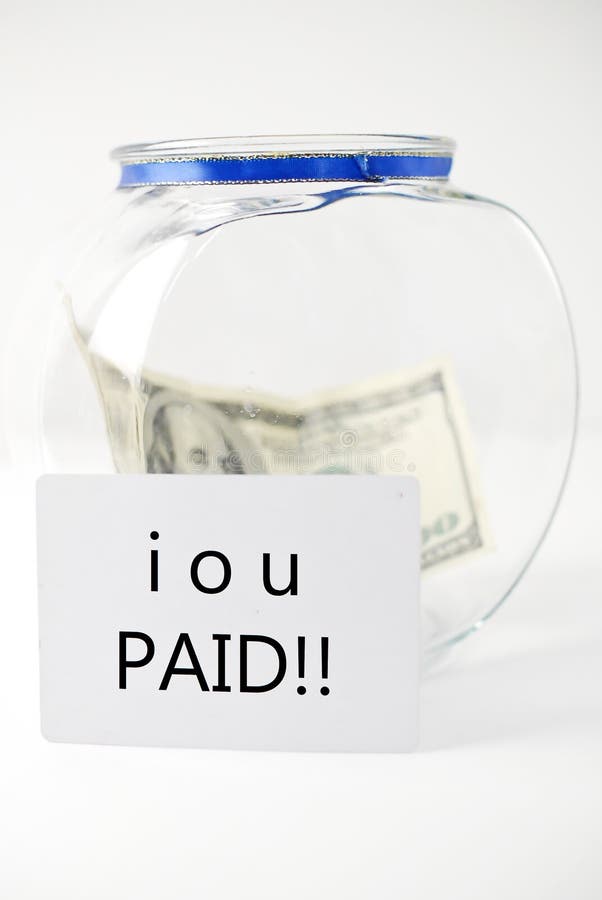 Pagato Fuori Il Vostro Debito Immagine Stock - Immagine di banca ...