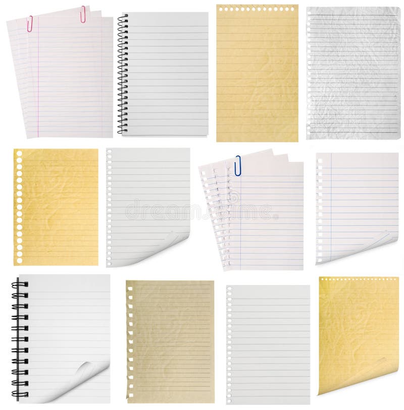 Kids Notebook Page Template Vector Cards, Notes, Stickers, Labels, Tags ...