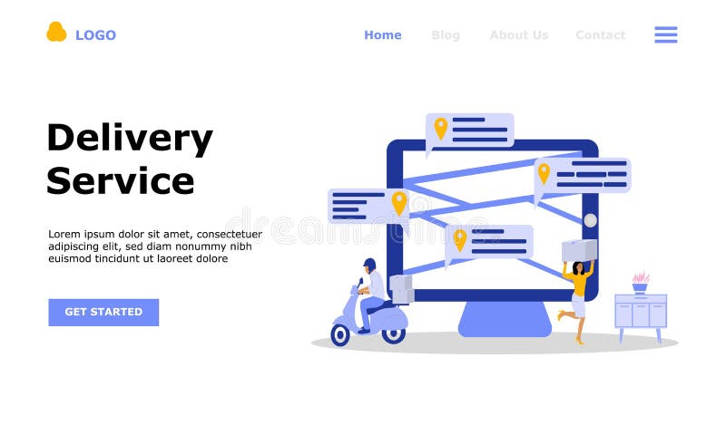 Online Delivery Service Vector Illustration Concept, Suitable for Web ...