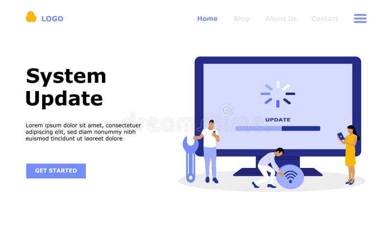 System Update Vector Illustration Concept , Suitable for Web Landing ...