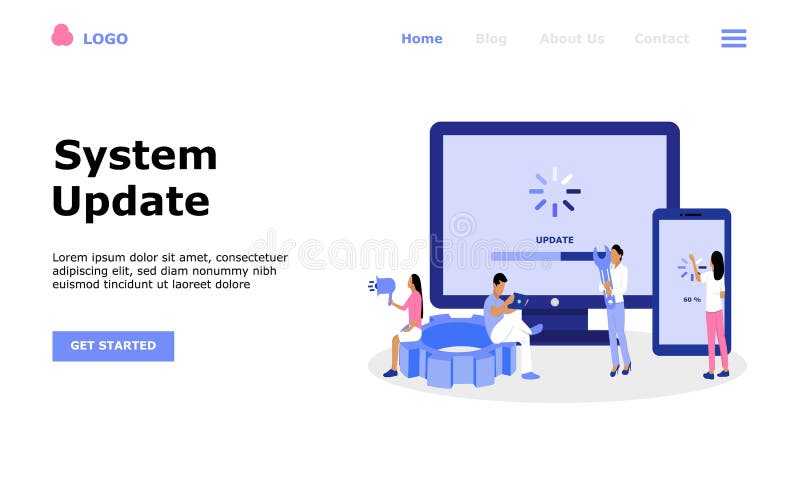 System Update Vector Illustration Concept , Suitable for Web Landing ...