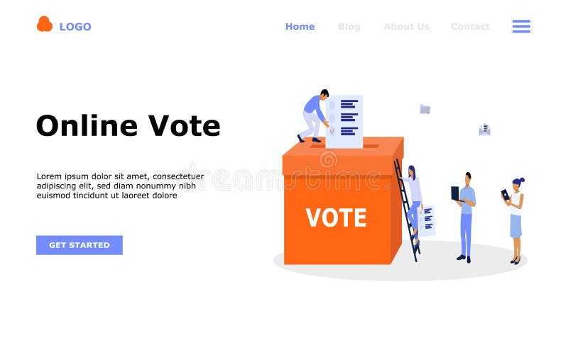 Online Vote Vector Illustration Concept, Suitable for Web Landing Page ...
