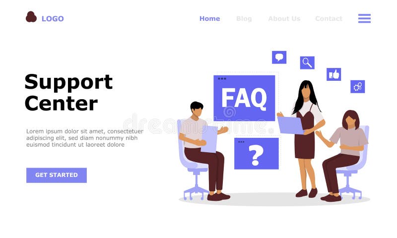 Frequently Asked Questions Vector Illustration Concept , Suitable for ...