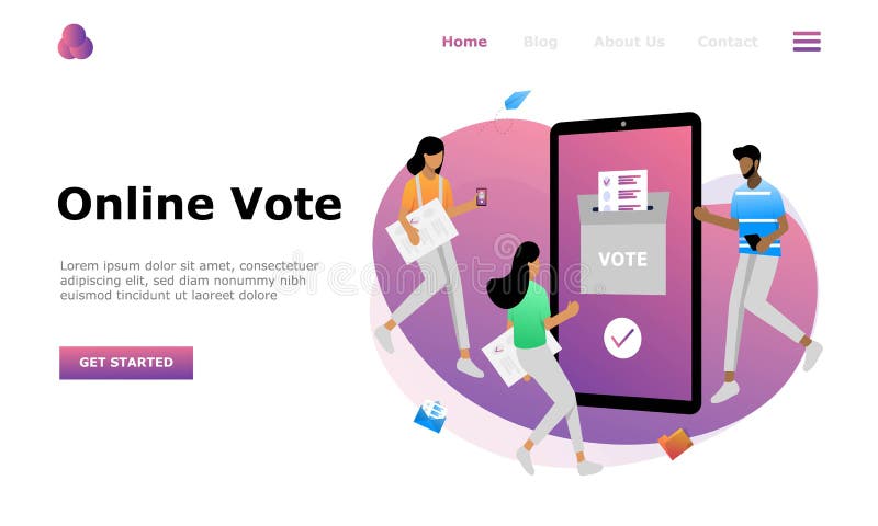 Online Vote Vector Illustration Concept, Suitable for Web Landing Page ...