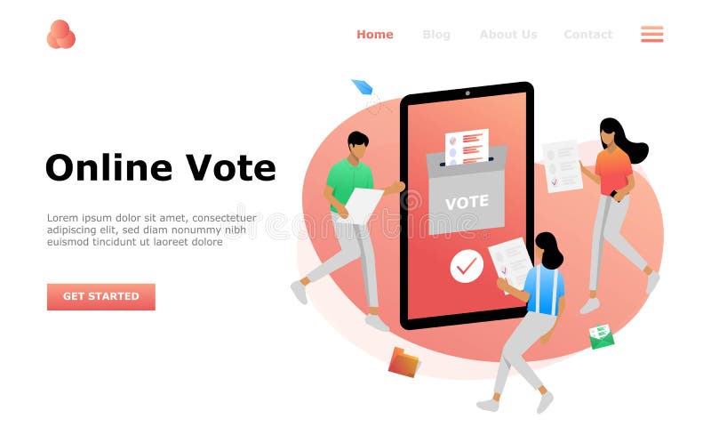 Online Vote Vector Illustration Concept, Suitable for Web Landing Page ...