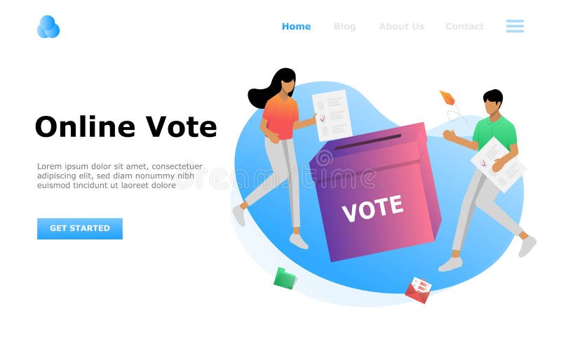 Online Vote Vector Illustration Concept, Suitable for Web Landing Page ...