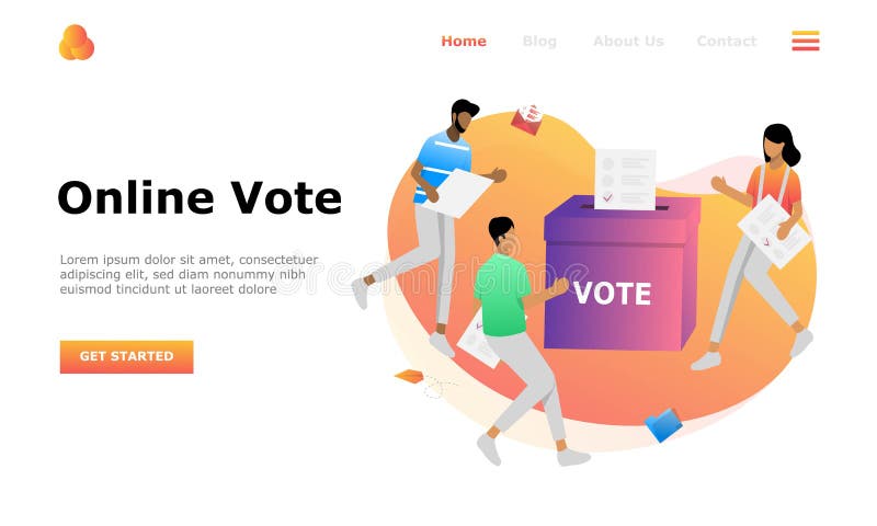 Online Vote Vector Illustration Concept, Suitable for Web Landing Page ...