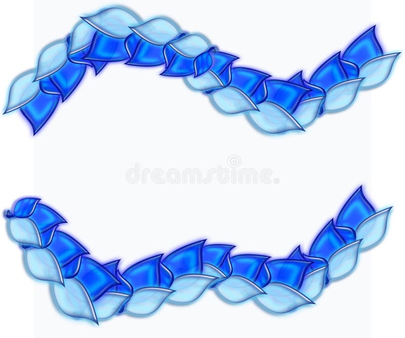 Page with Blue Leaf Trim stock illustration. Illustration of concept ...