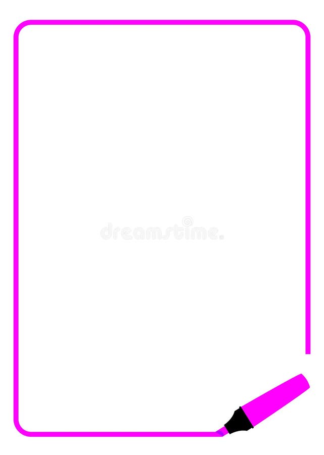 Purple Highlighter Page Border Stock Vector - Illustration of space ...