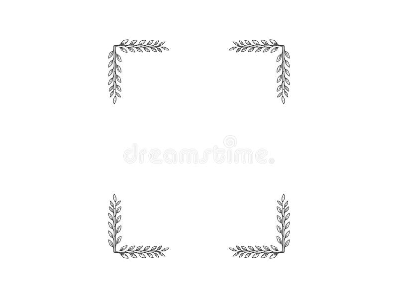 Page Border with Floral Elements Stock Vector - Illustration of motif ...