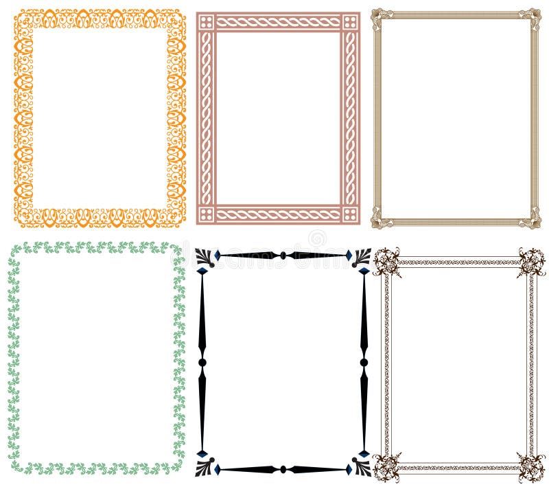 Page borders stock vector. Illustration of icons, illustrated - 58269665