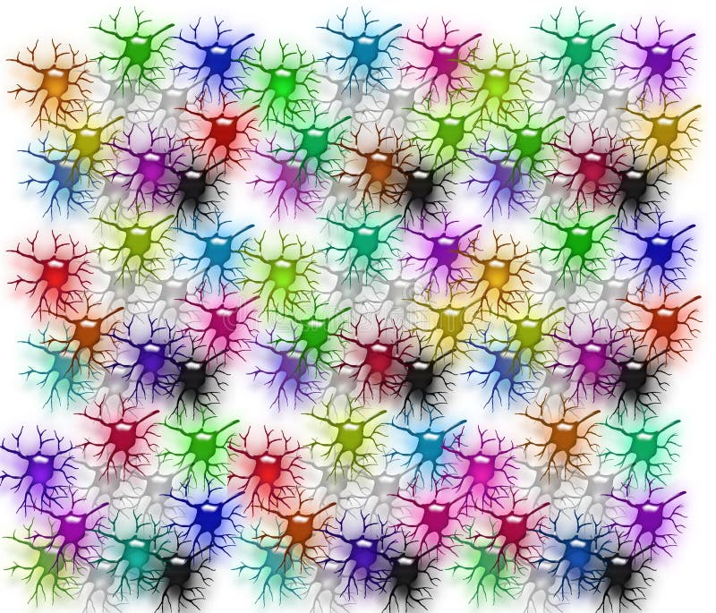 Page of Colorful Cells stock illustration. Illustration of atom - 49358406