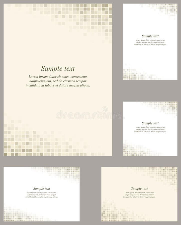 Page Corner Design Template Set Stock Vector - Illustration of ceramic ...