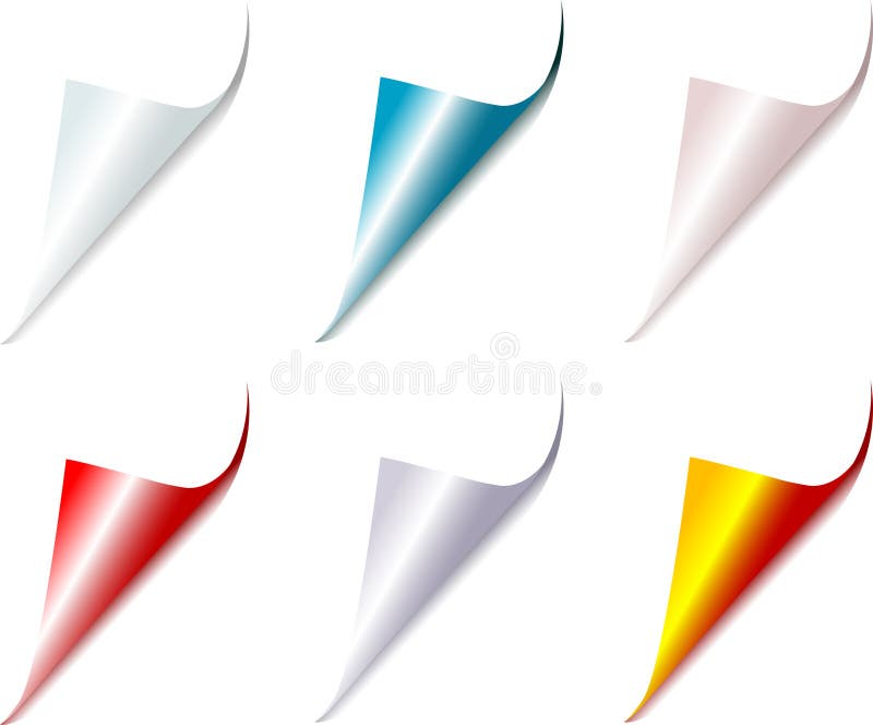 Page corners stock vector. Illustration of glossy, notebook - 10656489