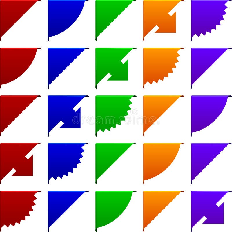 Page corners stock vector. Illustration of ribbon, purple - 28957381