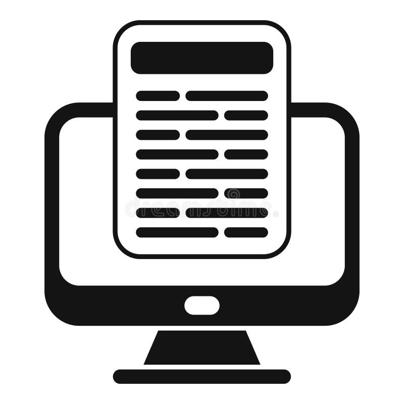 Page Course Online Book Icon Simple Vector. Digital Reading Stock ...