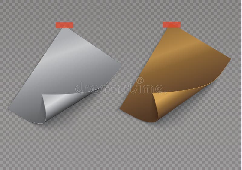 Page Curl with Shadow on a Blank Sheet of Paper, Design Element for ...