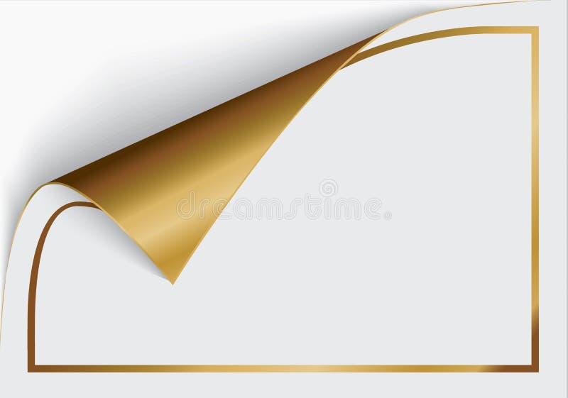 Page Curl with Shadow on a Blank Sheet of Paper, Design Element for ...