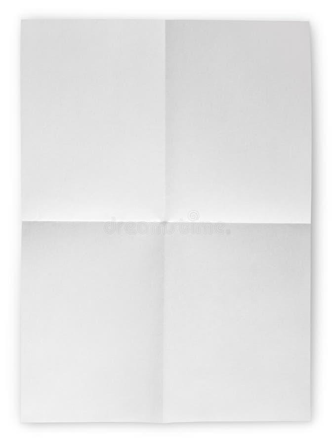 Page De Papier Blanche Pliée Image stock - Image du endommagé, personne ...